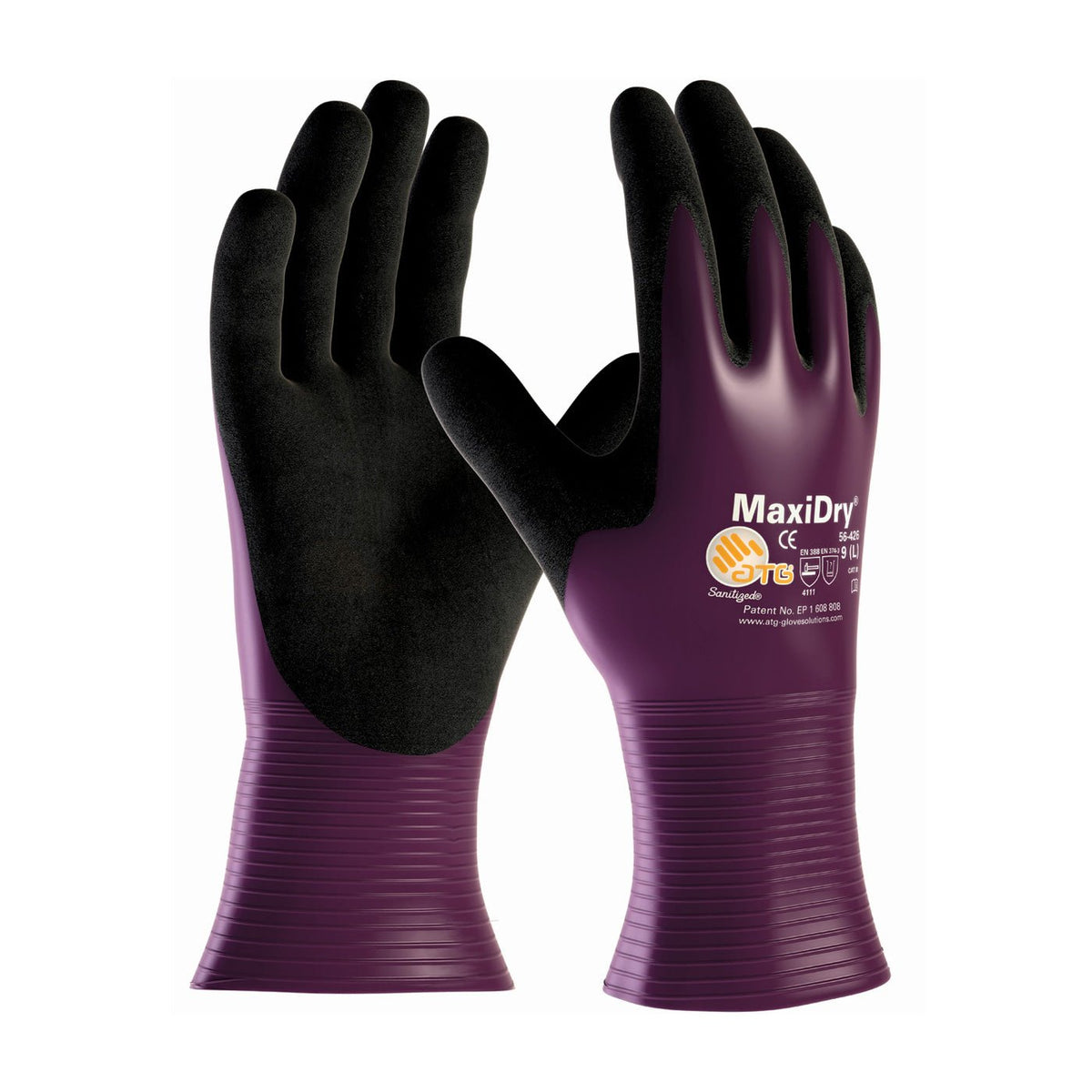 PIP MaxiDry Fully Coated Nitrile Glove w/ Non-Slip MicroFoam Fingers ...