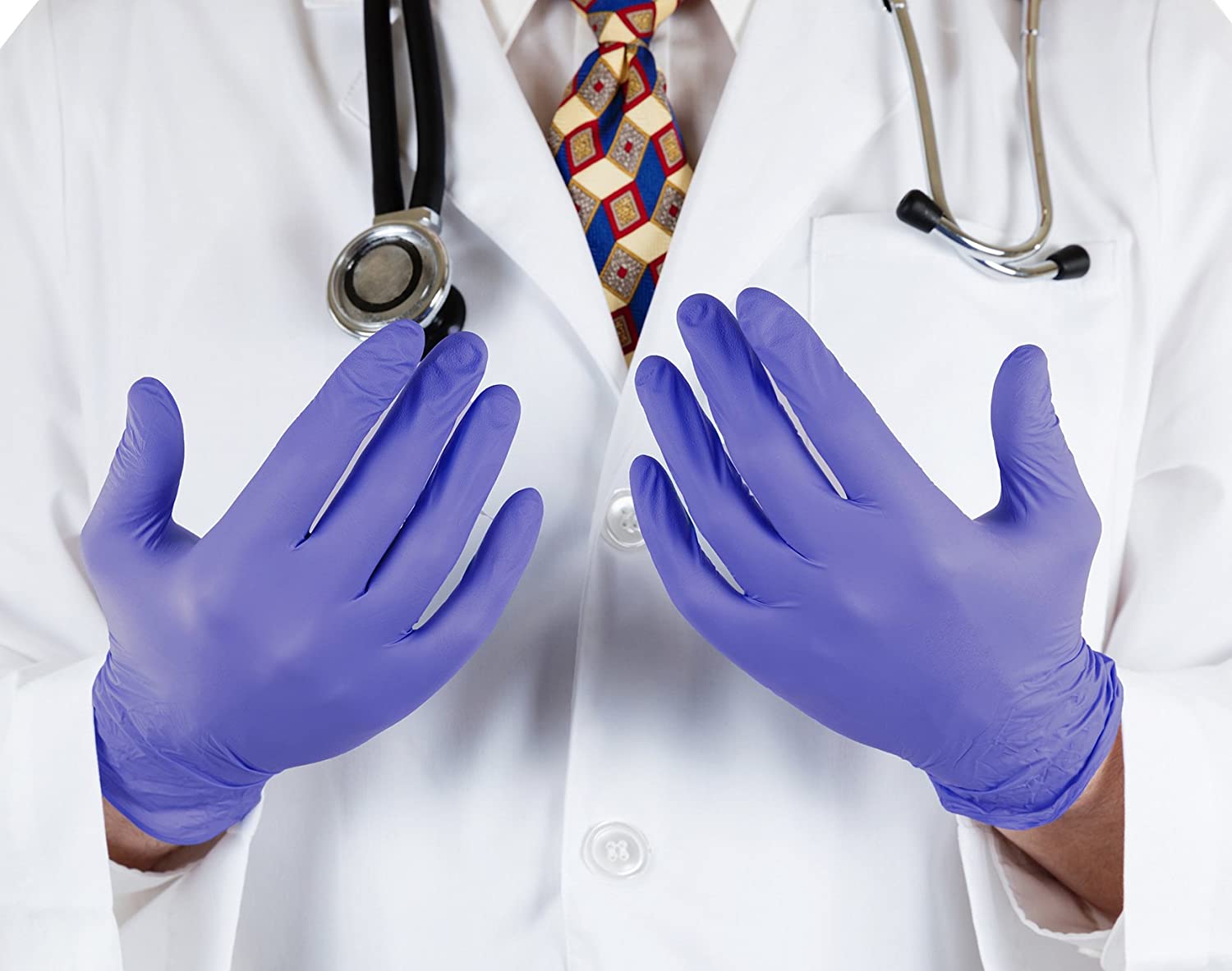 Adenna PRECISION Nitrile Powder Free Exam Gloves, 4 MIL, Blue-Violet ...