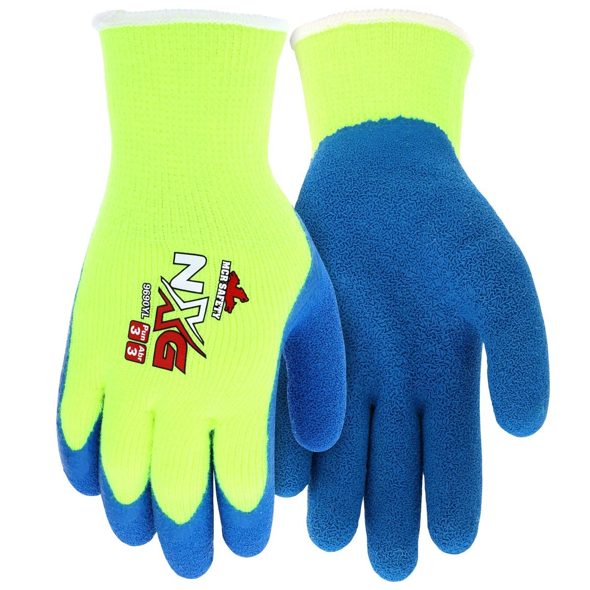 Flex Tuff NXG Rubber Coated Work Gloves, Hi-Visibilty Lime with Therma ...
