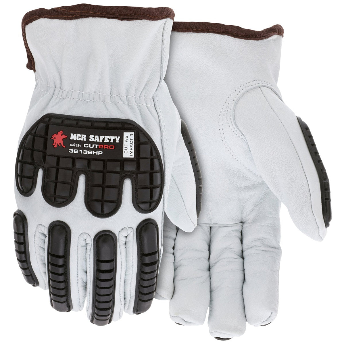 Leather Drivers A5 Cut Resistant Work Gloves with Goatskin Grain Leath ...