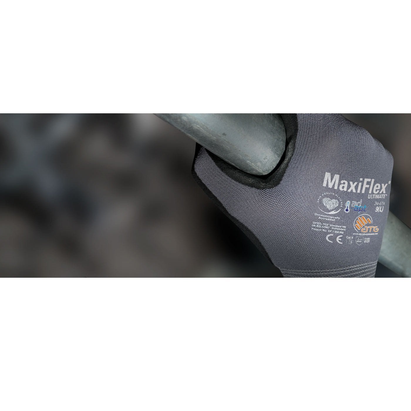MaxiFlex Ultimate Seamless Knit Nylon / Elastane Glove with Nitrile Co ...