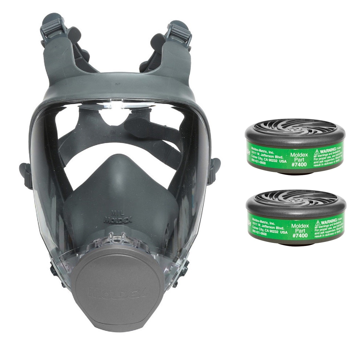 Moldex 9000 Series Reusable Full Face Respirator, Ultra-Lightweight wi ...
