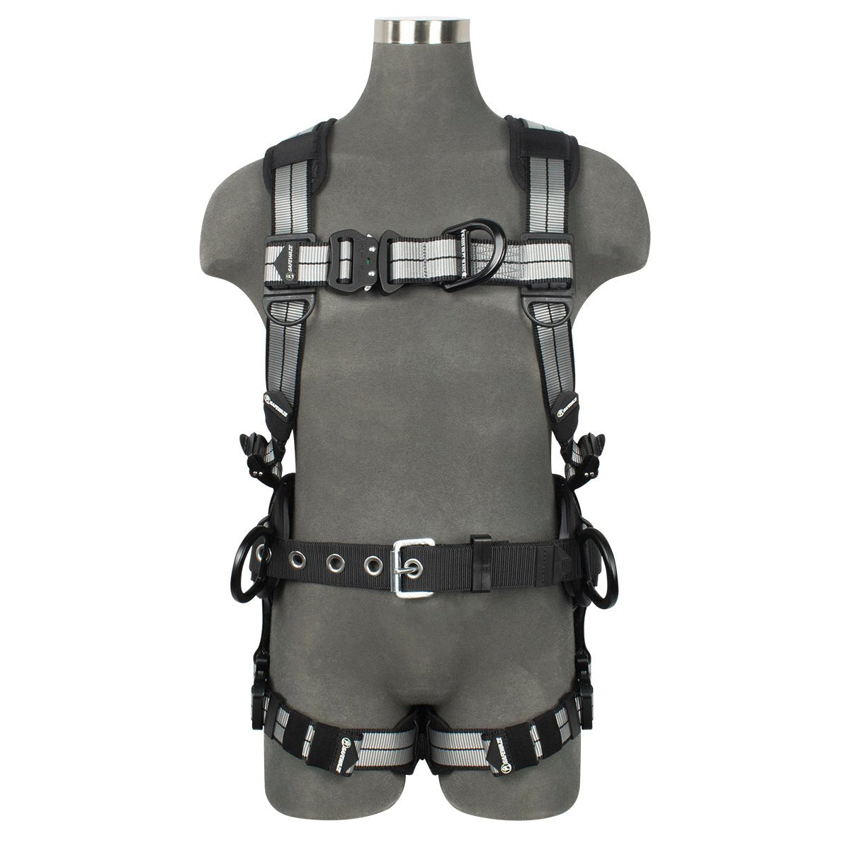 PRO+ Slate Construction Harness with Quick Connect Chest Buckle, Leg a ...