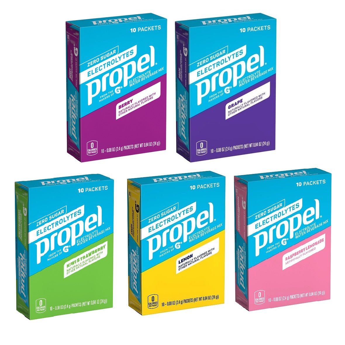 Propel ZERO Sugar - 0.08oz Powder Sticks - Electrolyte Water Beverage ...