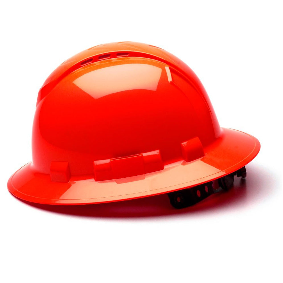 Ridgeline Full Brim Hard Hat with 4-Point Ratchet Suspension — BHP ...